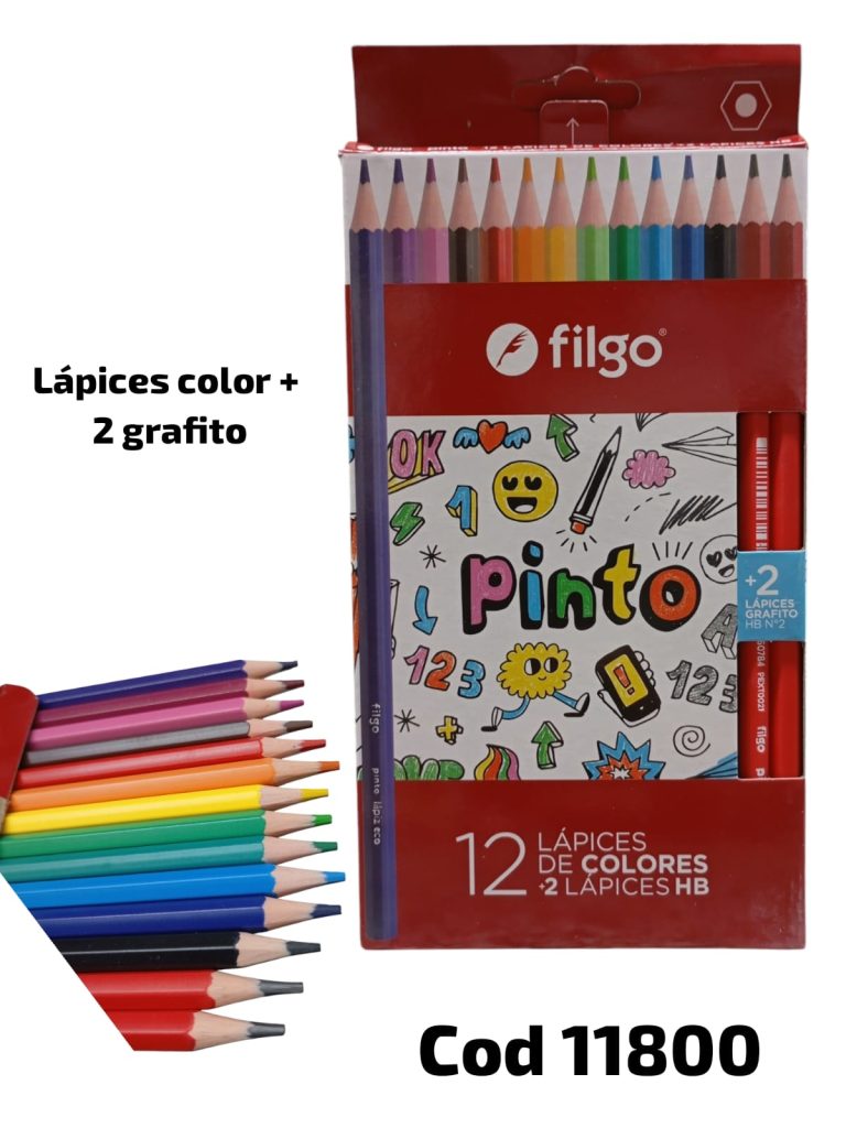 Lapices Color Filgo + 2 Grafito - Distribuidora Capicua